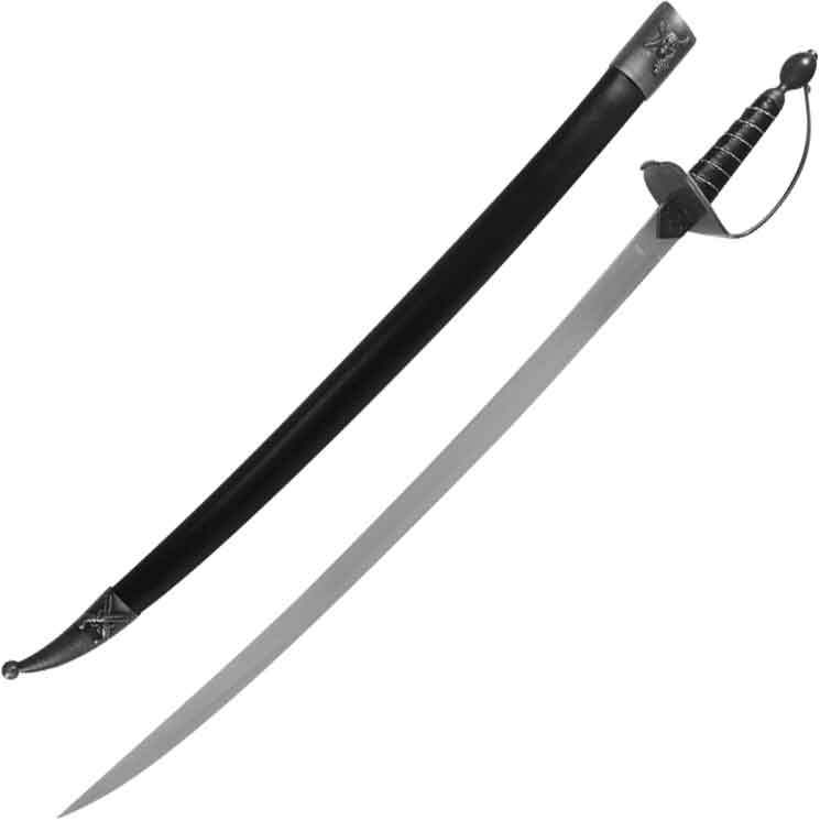 Black Hilt Pirate Sword with Scabbard