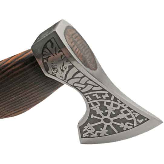 Wolf Vegvisir Viking Axe