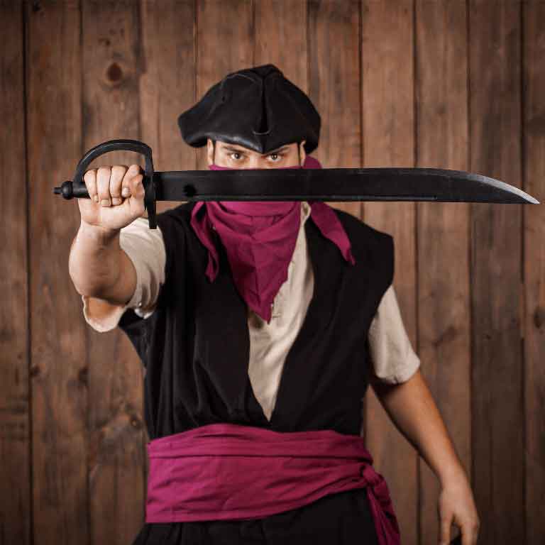 Black Wooden Pirate Cutlass