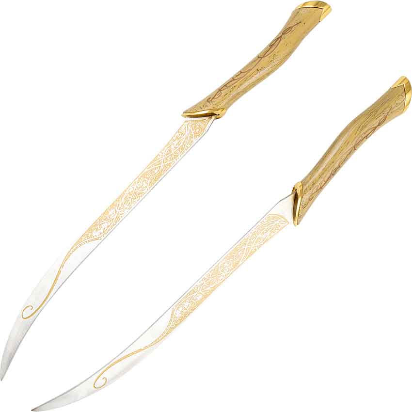 Elven Dual Swords with Plaque
