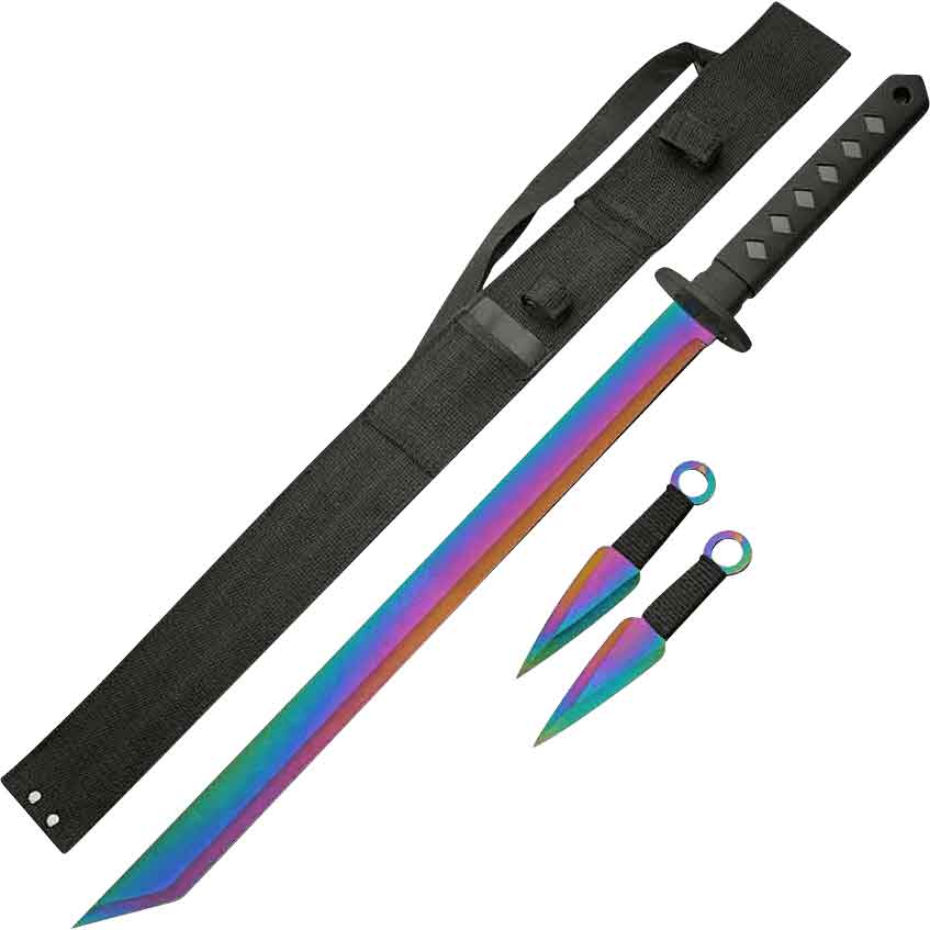 Rainbow Blade Ninja Sword Thrower Set