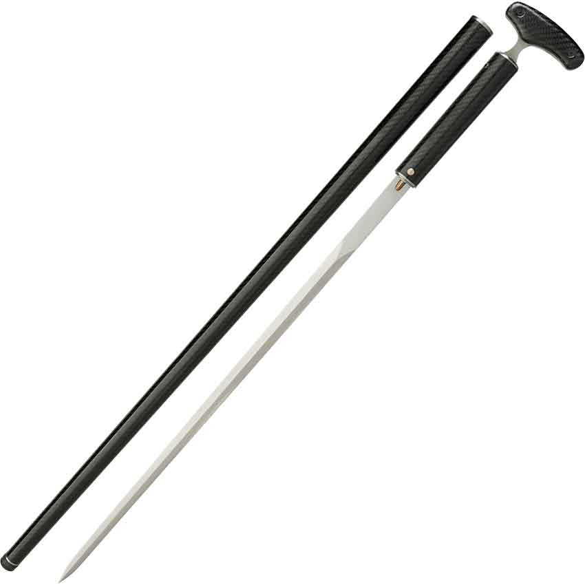 OSCI-I Carbon Fiber Sword Cane with Push Dagger